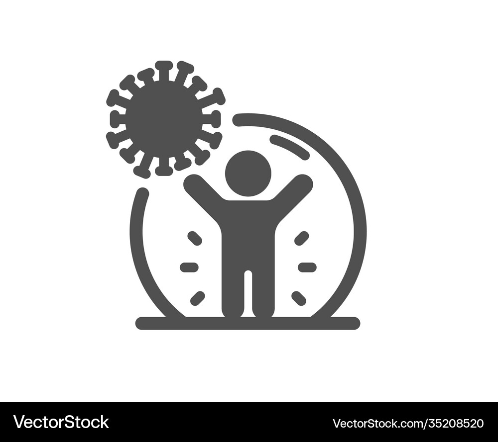 Coronavirus protection icon people isolation sign Vector Image