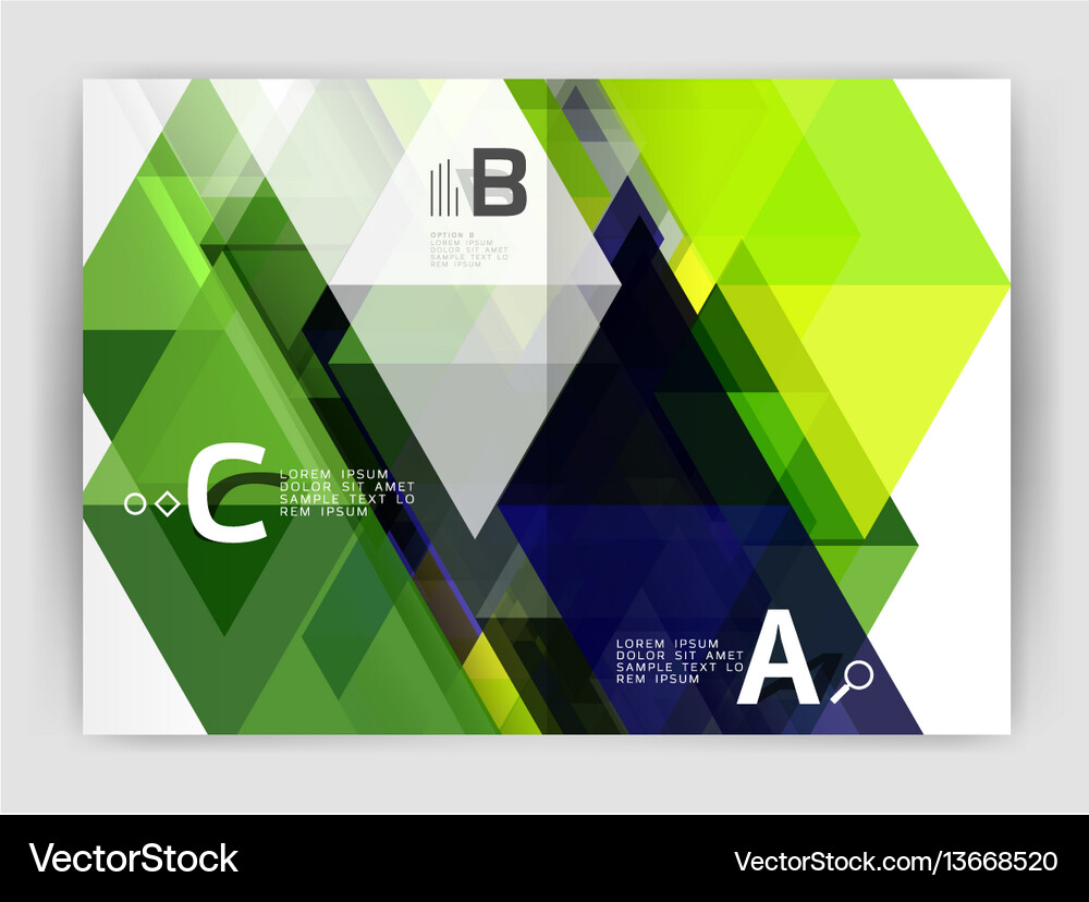 Modern geometric annual report cover Royalty Free Vector