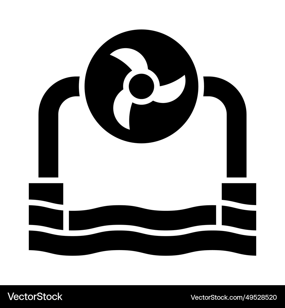 Ocean energy glyph icon for personal Royalty Free Vector