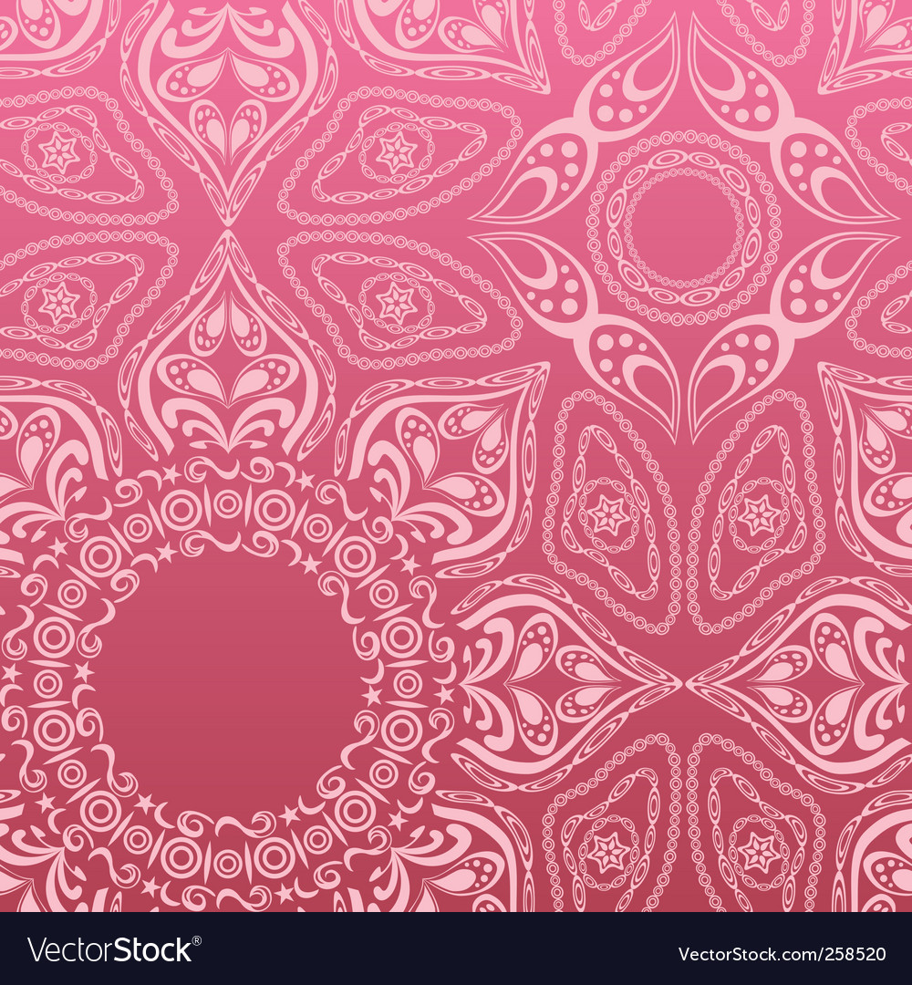 Pink mandala pattern Royalty Free Vector Image