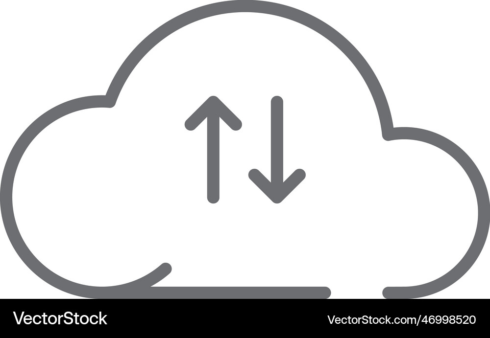 Sharing business icon with black outline style Vector Image