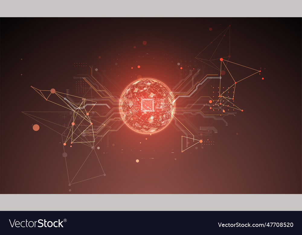 Sphere theme digital technology background Vector Image