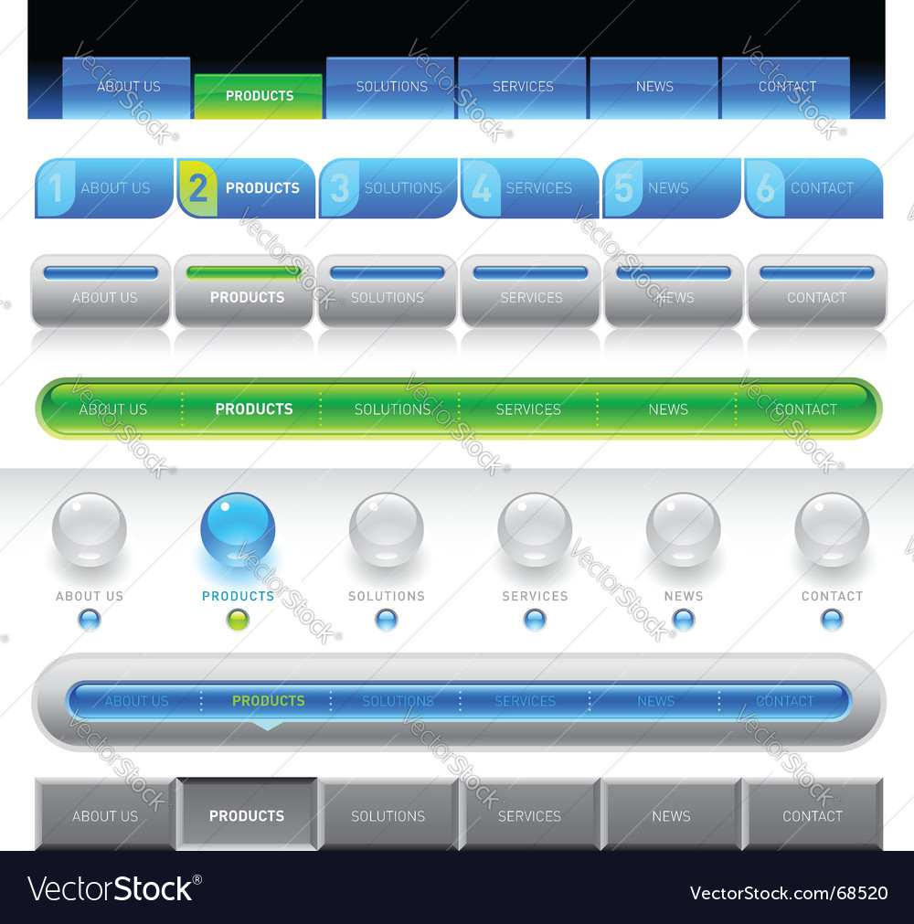 Web menu Royalty Free Vector Image - VectorStock