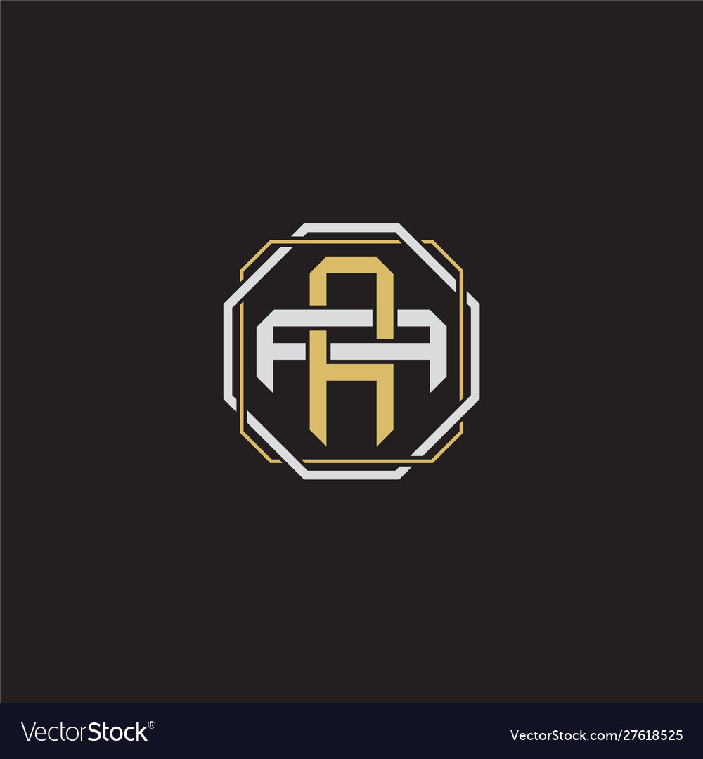 Aa initial letter overlapping interlock logo Vector Image