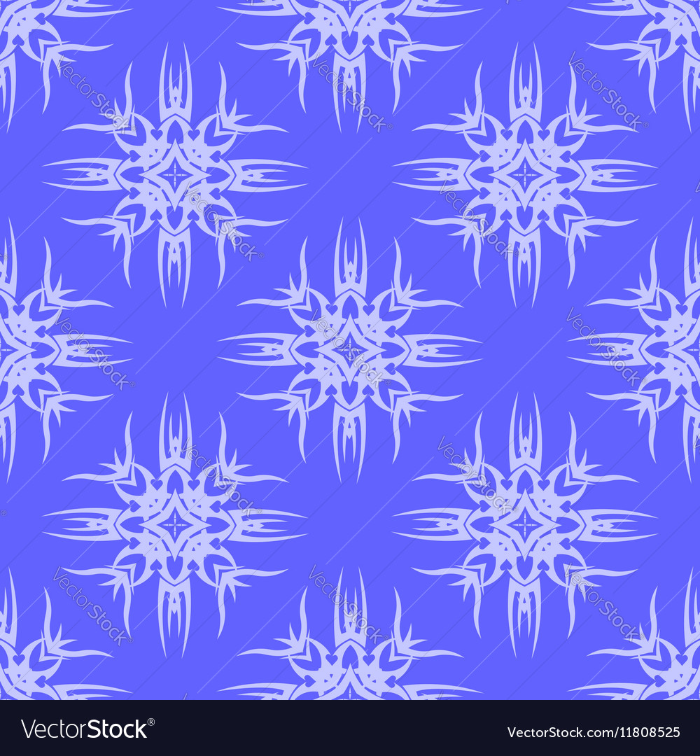 Blue ornamental seamless line pattern Royalty Free Vector