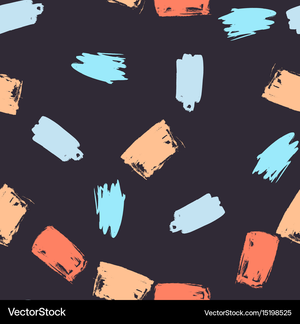 Brush stroke artistic seamless pattern Royalty Free Vector