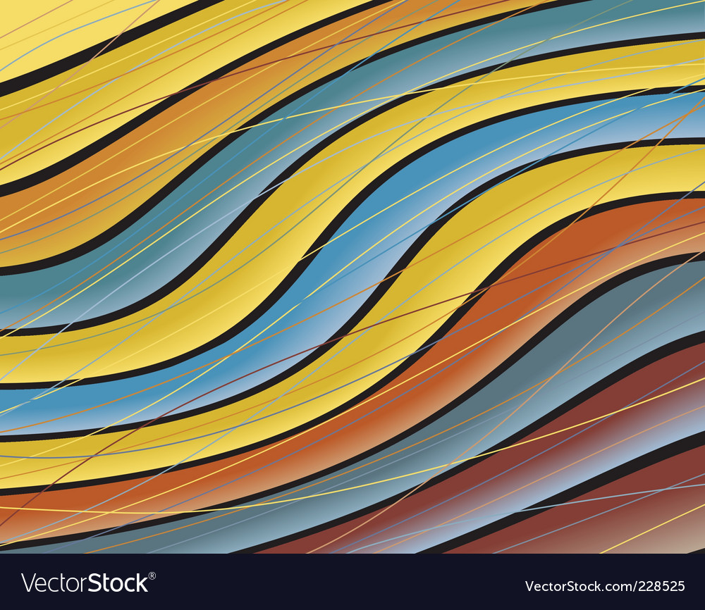 Color wave Royalty Free Vector Image - VectorStock