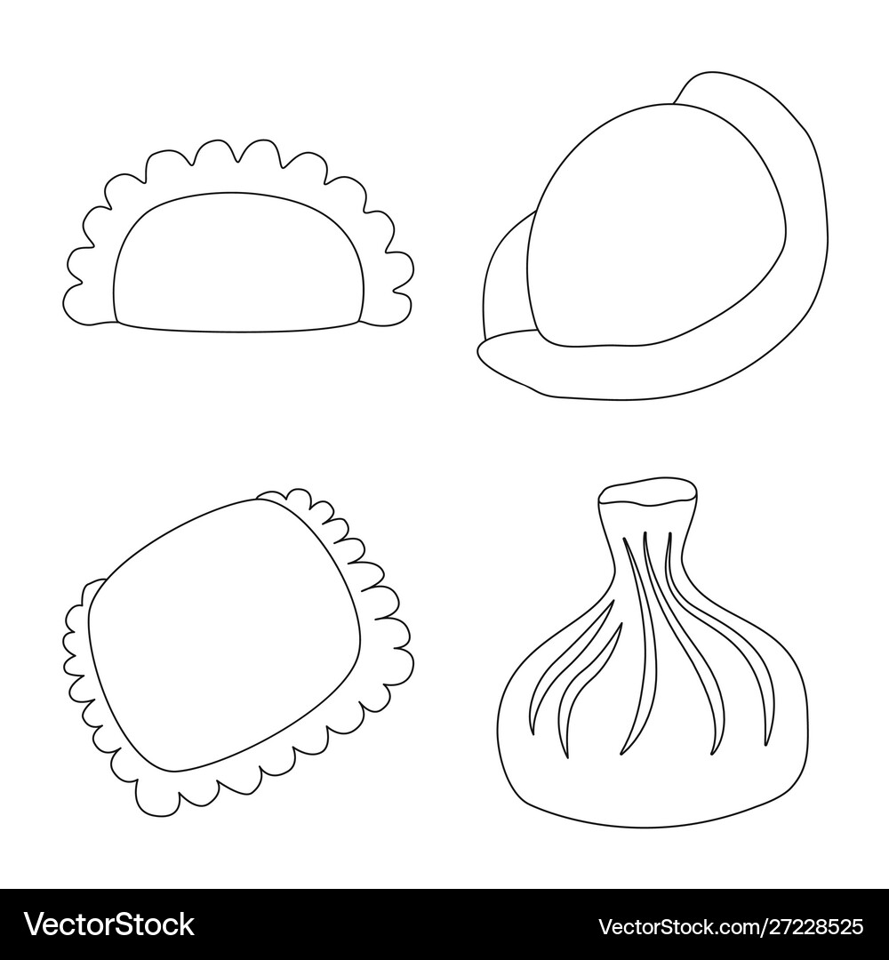 Food and dish sign set Royalty Free Vector Image