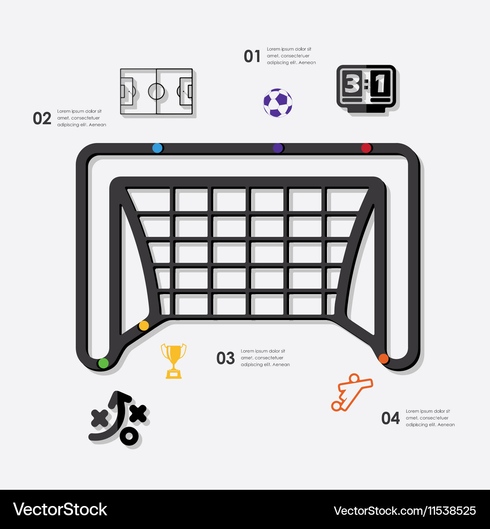 Football infographic Royalty Free Vector Image