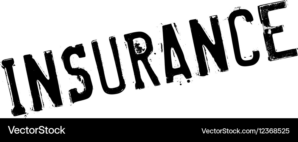 Insurance stamp rubber grunge Royalty Free Vector Image