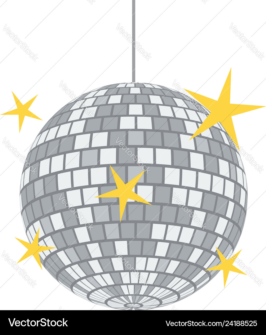 Night clubs disco sphere icon Royalty Free Vector Image