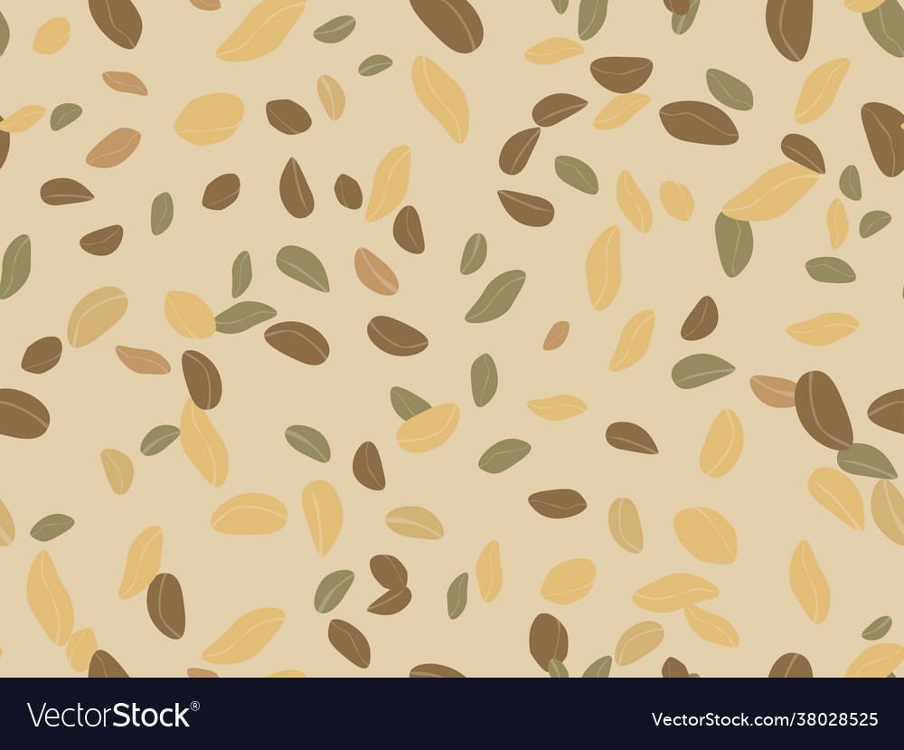 Peanut seamless pattern roasted peanuts Royalty Free Vector