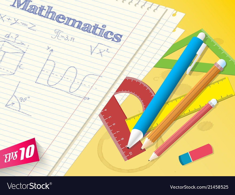 School math template Royalty Free Vector Image