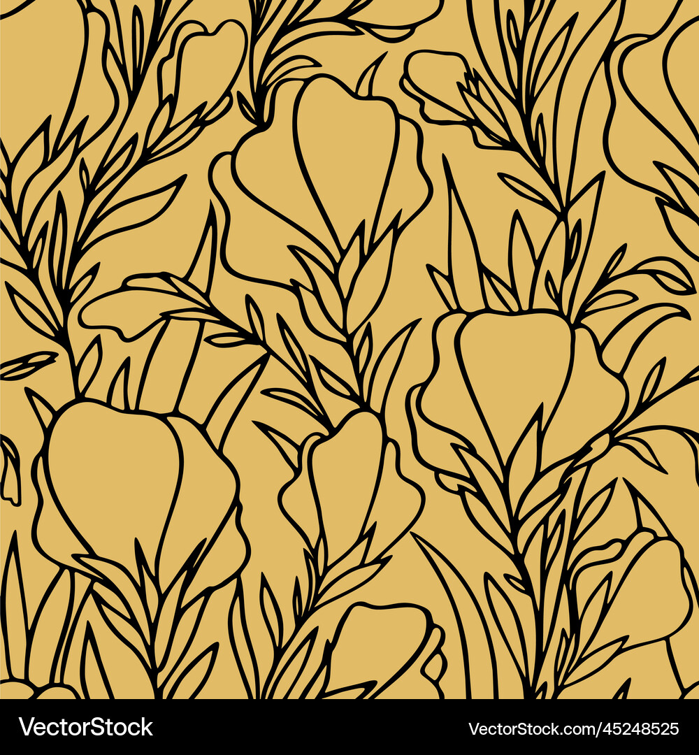 Simple two-color seamless pattern of black large Vector Image