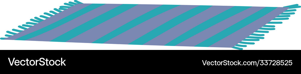 Striped carpet decoration isolated design white Vector Image