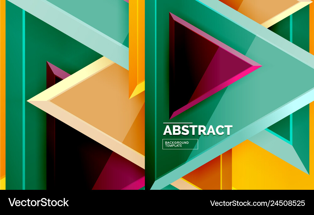 Tech futuristic geometric 3d shapes minimal Vector Image