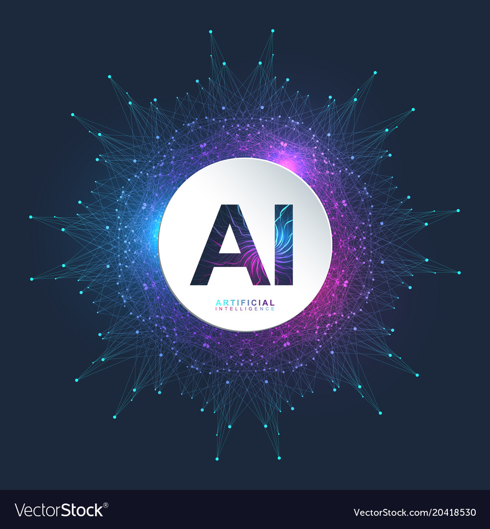 Artificial intelligence logo Royalty Free Vector Image