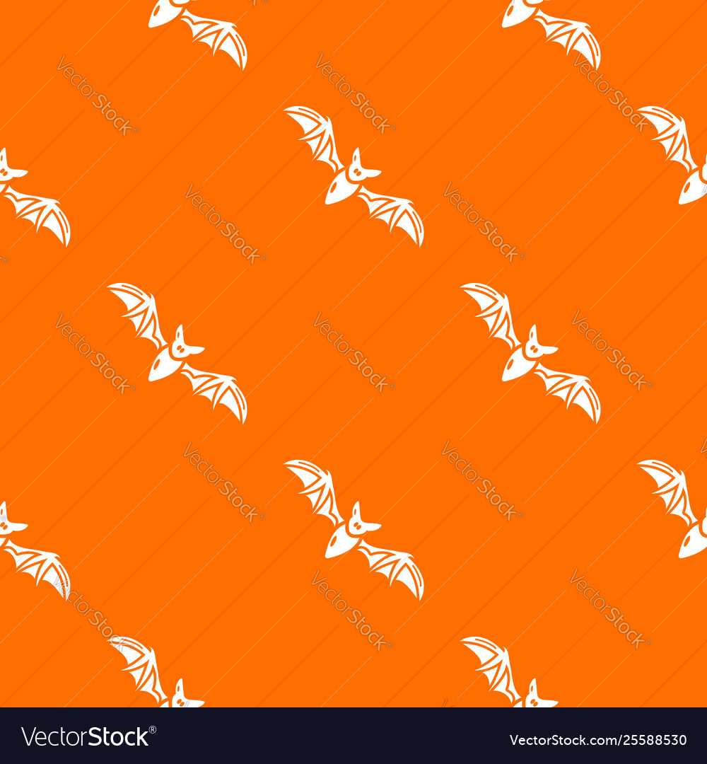 Bat pattern orange Royalty Free Vector Image - VectorStock