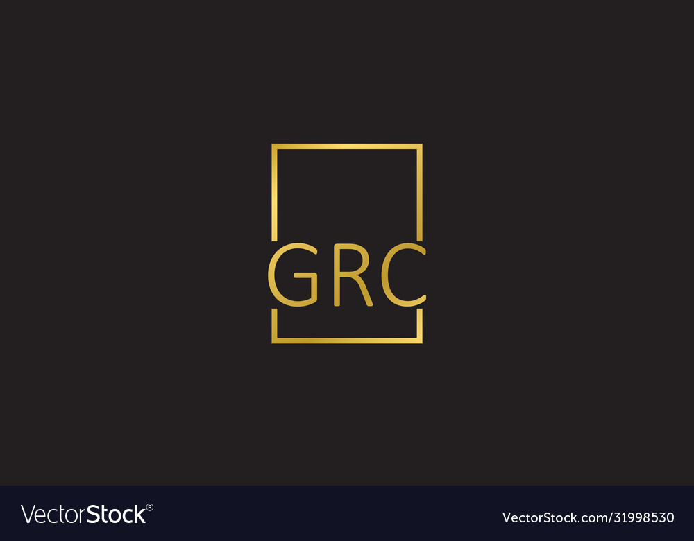 Creative simple geometric grc initial logo Vector Image