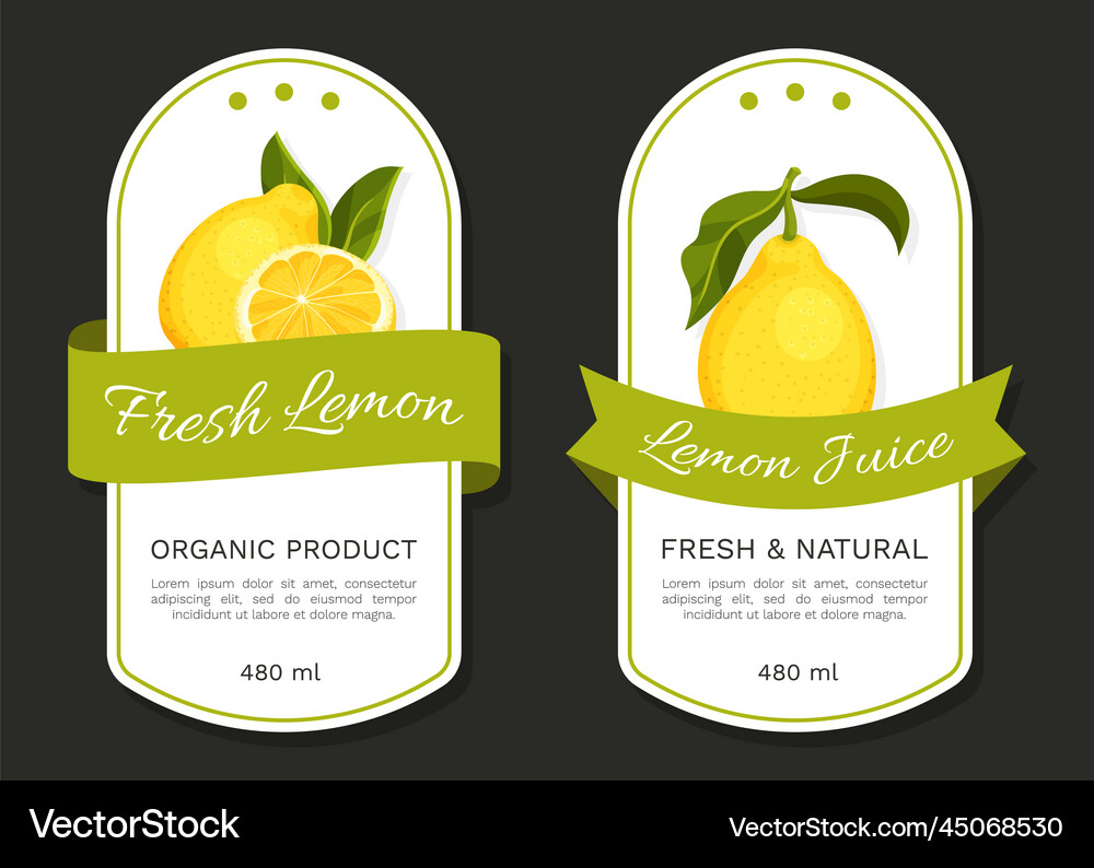 Fresh lemon label design with bright yellow citrus