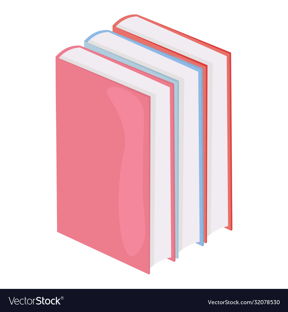 Horizontal stack colored books Royalty Free Vector Image