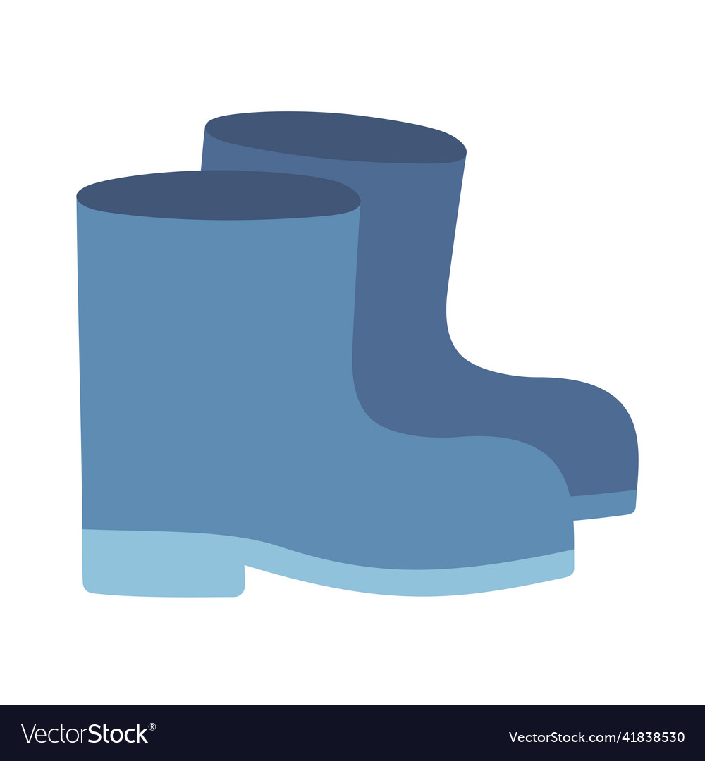 Rubber boots hand drawn spring icons Royalty Free Vector