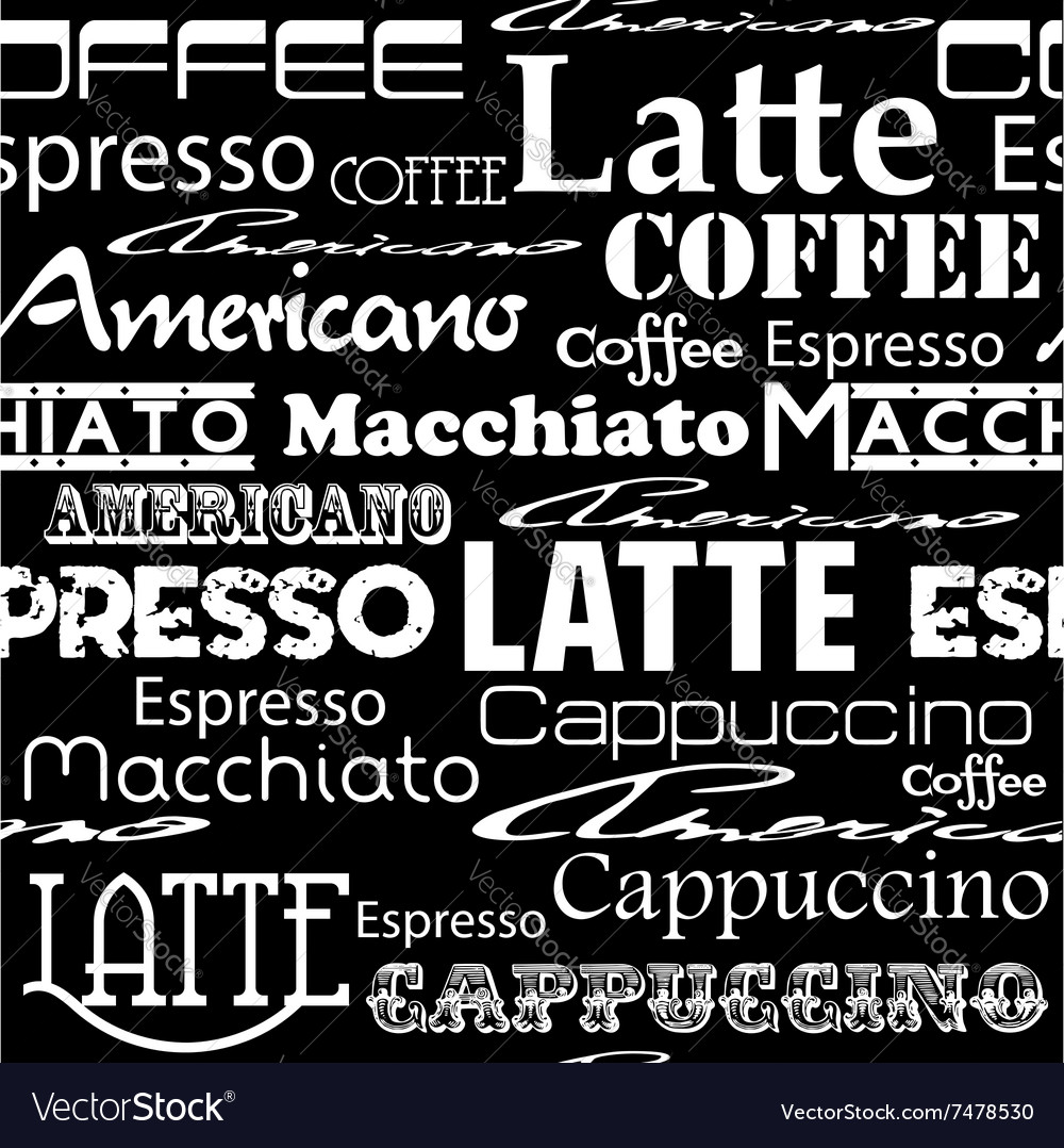 Seamless coffee pattern Royalty Free Vector Image