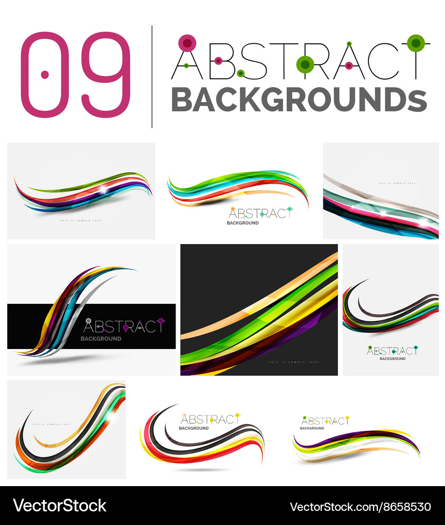 Set of abstract backgrounds Royalty Free Vector Image