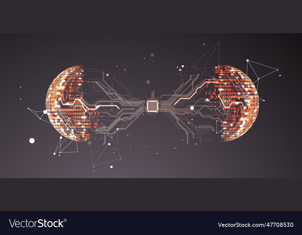 Sphere theme digital technology background Vector Image