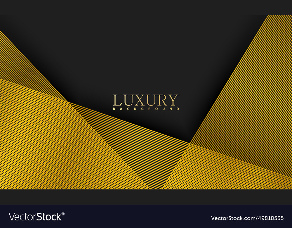 Black abstract premium background with golden Vector Image