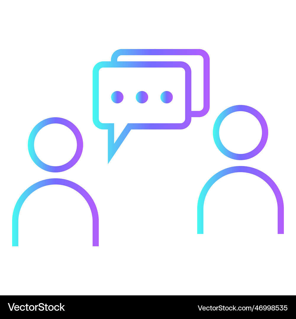Communication business icon with blue duotone Vector Image