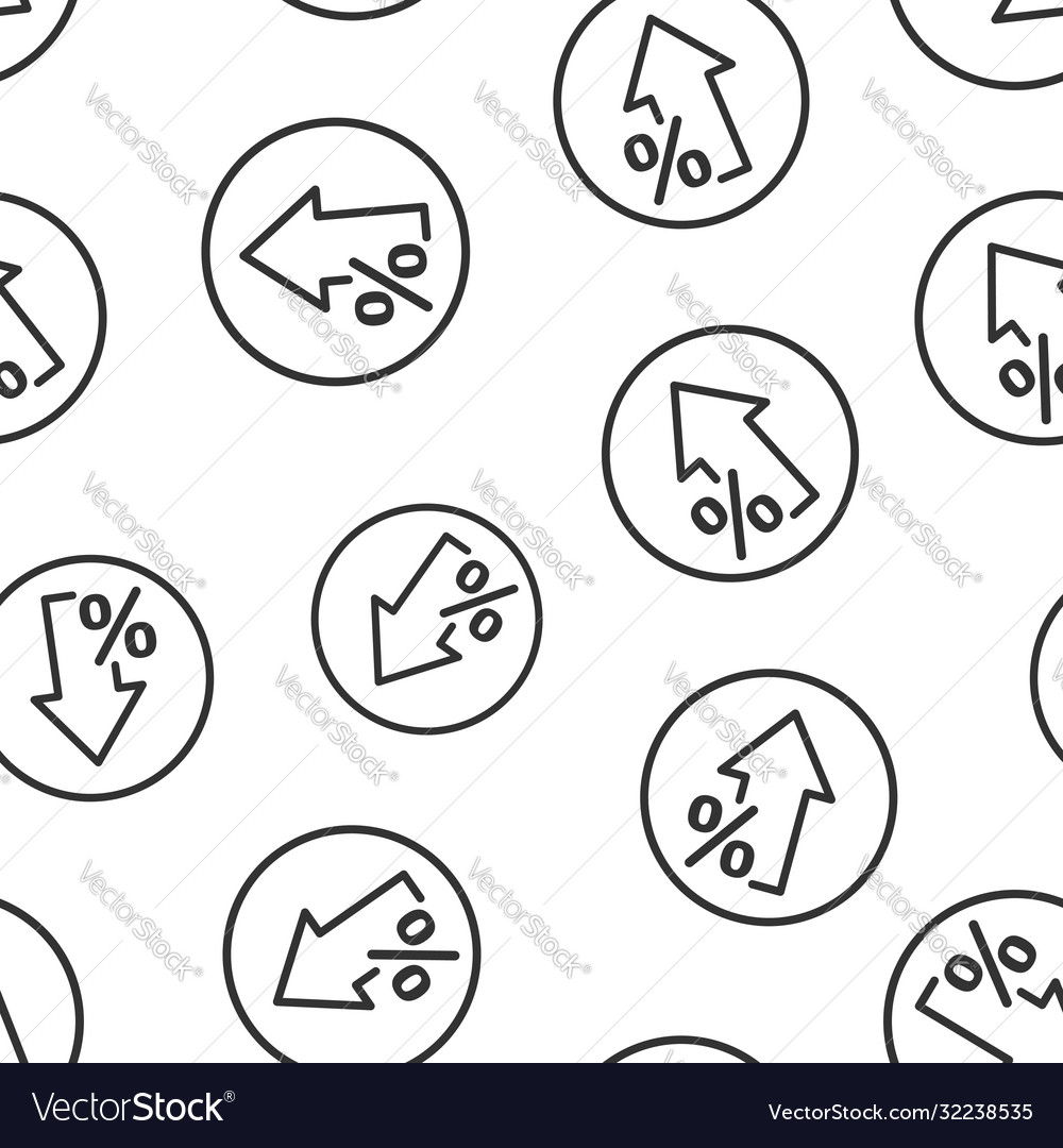 Decline arrow icon in flat style decrease Vector Image