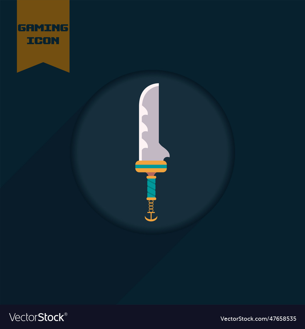 Isolated colored retro videogame sword medieval Vector Image Isolated colored retro videogame sword medieval Vector Image