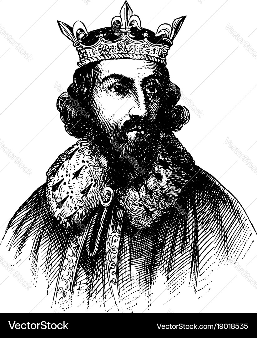 King alfred the great vintage Royalty Free Vector Image