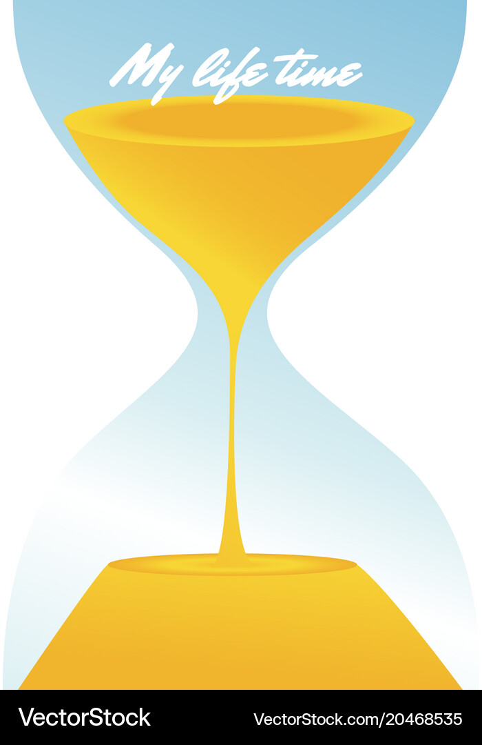 My life time hourglass background image Royalty Free Vector
