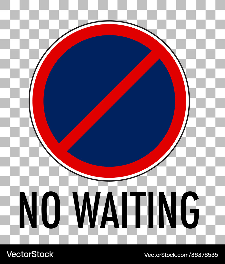 Red traffic sign on transparent background Vector Image