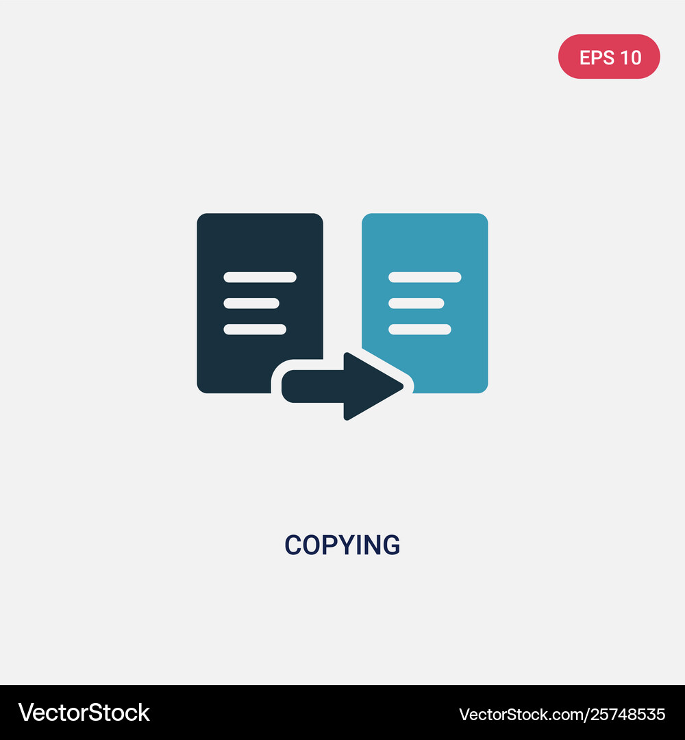 Two color copying icon from signs concept Vector Image
