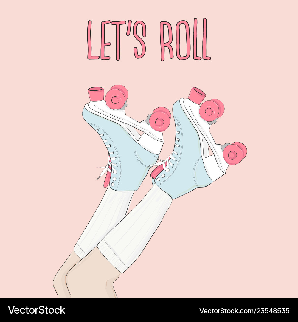 Vintage skating poster with motivationa Royalty Free Vector