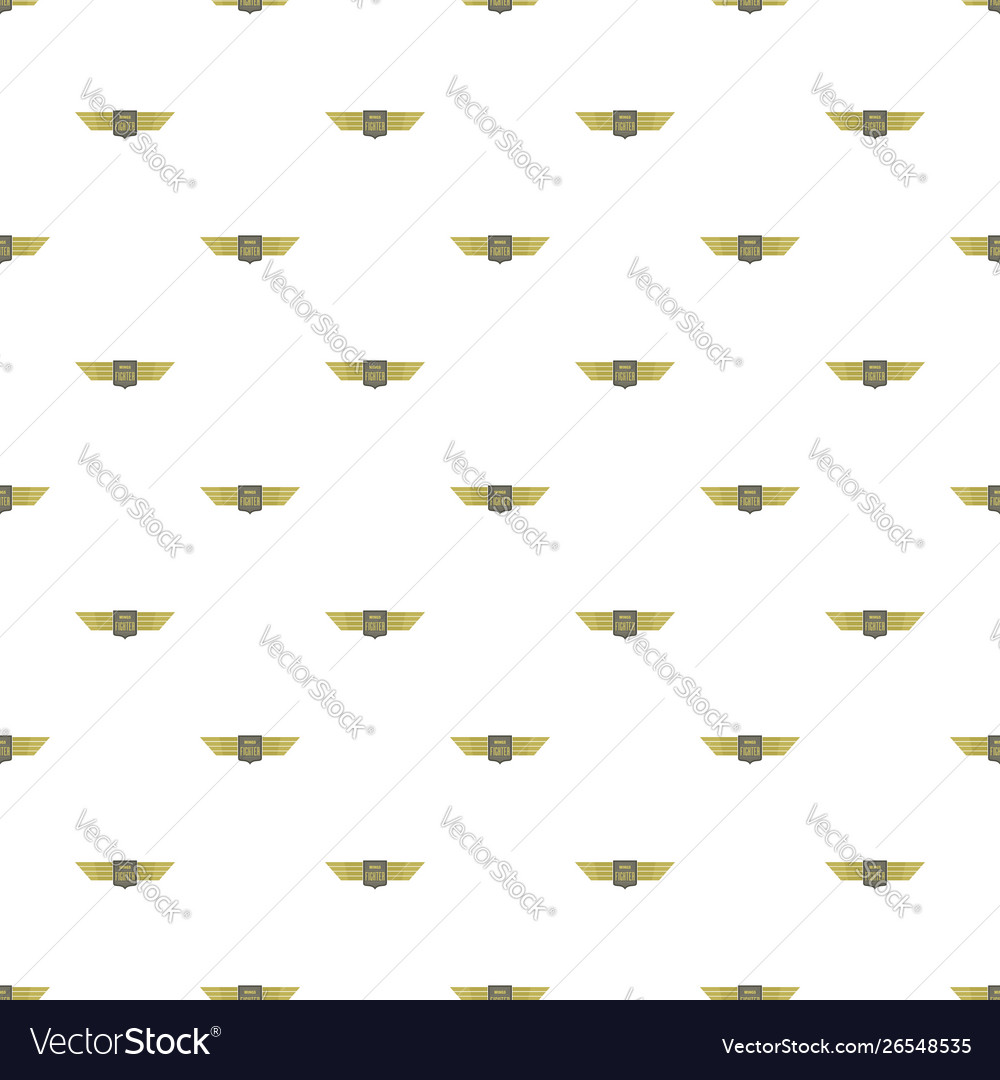Wings fighter pattern seamless Royalty Free Vector Image
