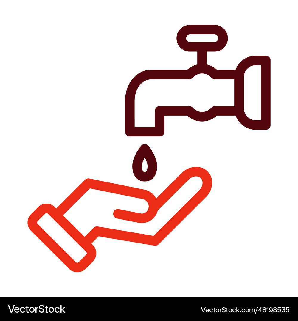 Wudu glyph two color icon for personal Royalty Free Vector