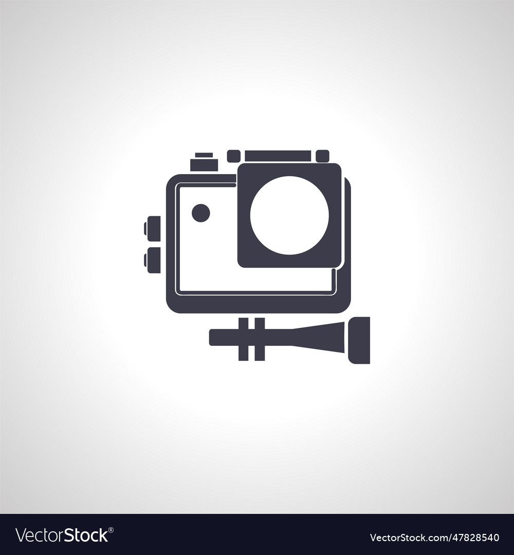 Action camera icon solid pictogram isolated Vector Image