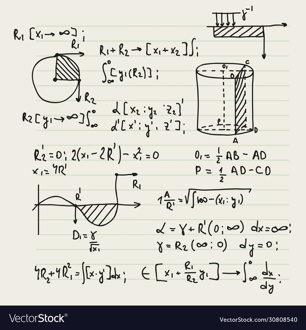 Background with formulas Royalty Free Vector Image