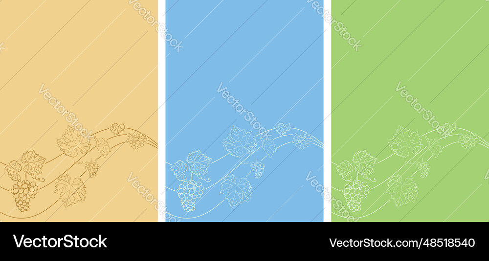 Color a4 backgrounds with wavy decoration - grape Vector Image