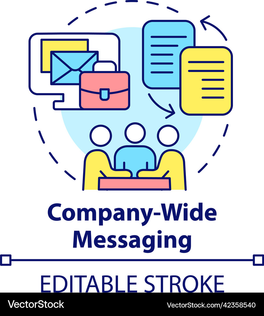 Company wide messaging concept icon Royalty Free Vector