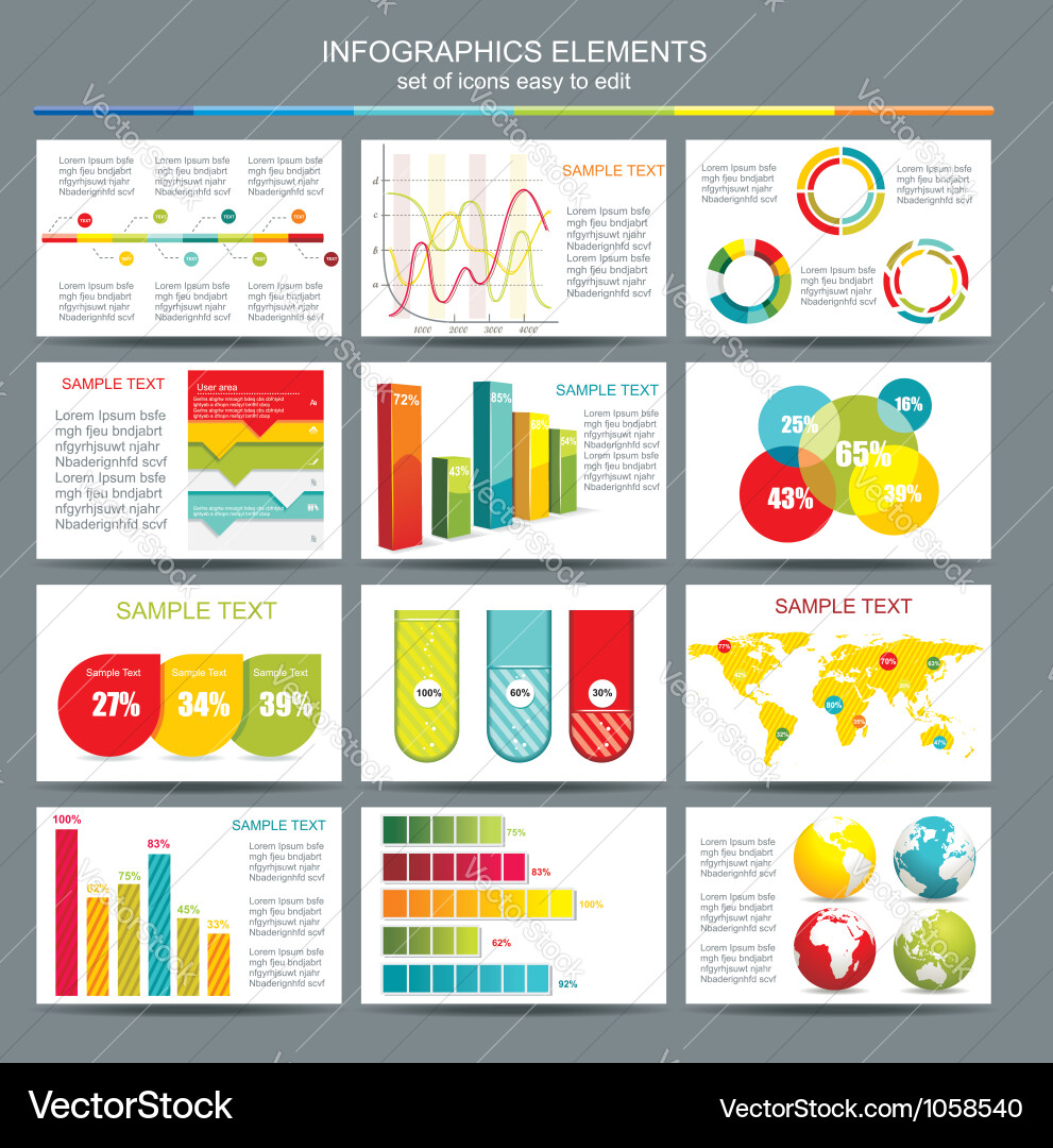 Detail infographic World Map and Informatio Vector Image