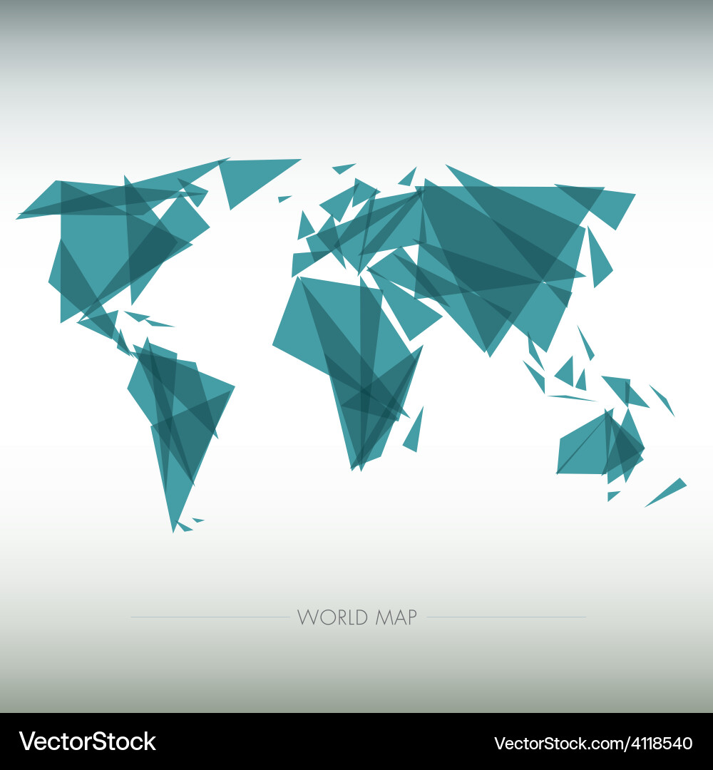 Geometric map of the world Royalty Free Vector Image
