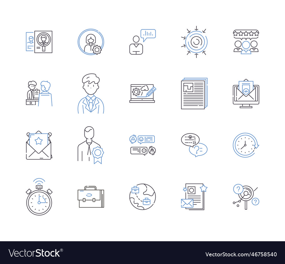 Lean startup outline icons collection Royalty Free Vector Lean startup outline icons collection Royalty Free Vector
