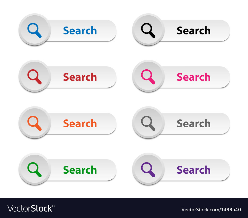 Search buttons Royalty Free Vector Image - VectorStock