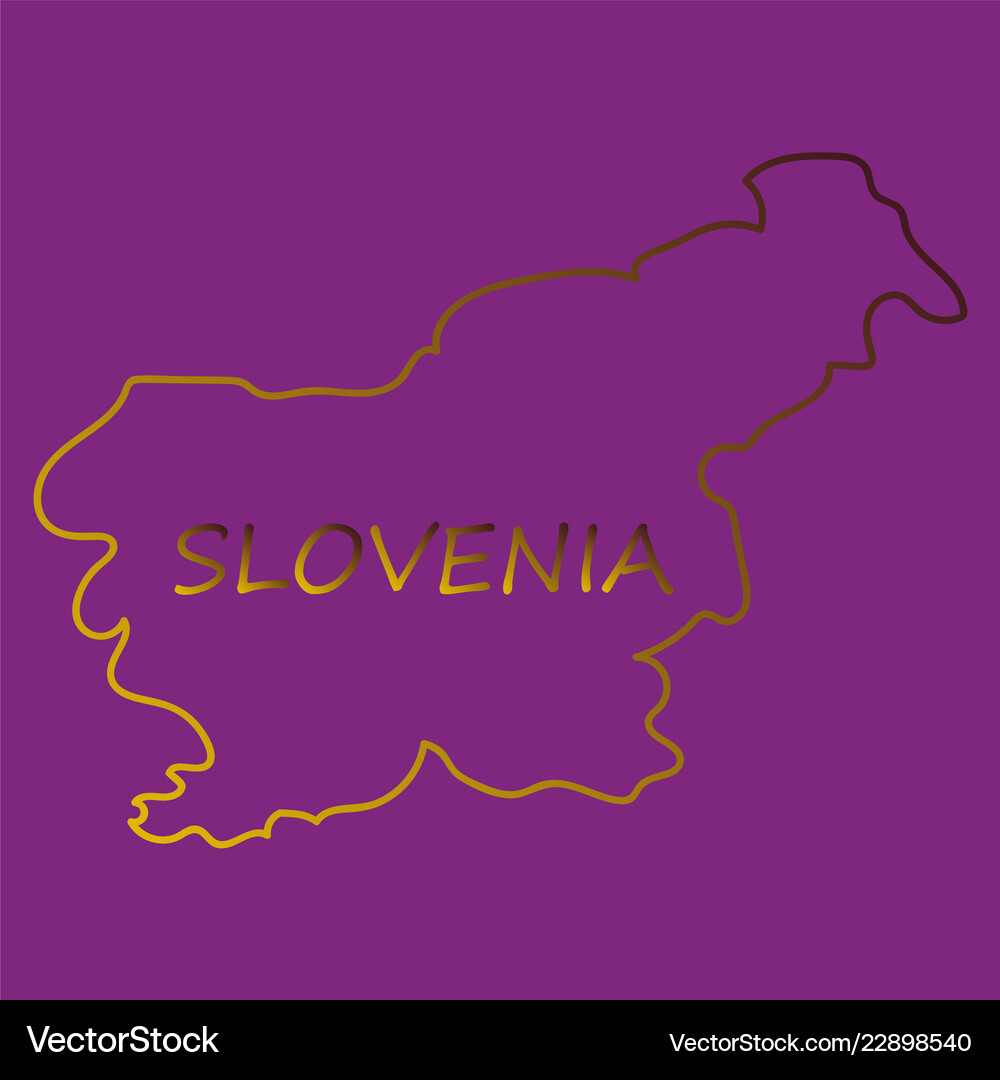 Symbol poster banner slovenia map Royalty Free Vector Image