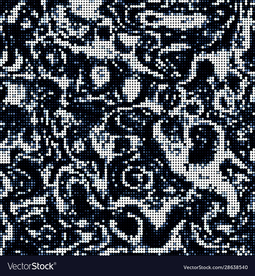 Techno disco circles halftone wavy effect pattern Vector Image